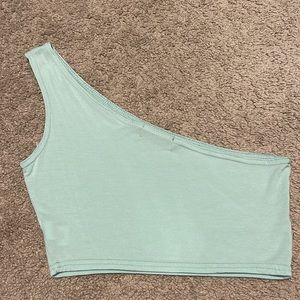 PrettyLittleThing | Tops | Pretty Little Thing Light Blue One Shoulder ...